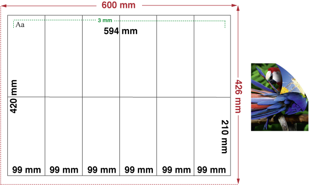 Faltblätter A2 auf DIN lang, 5x ZickZackfalz & 1x Mittelbruch - 135g ...